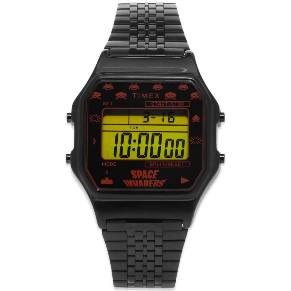 Timex x Space Invaders 80 Digital Watch in Black Timex