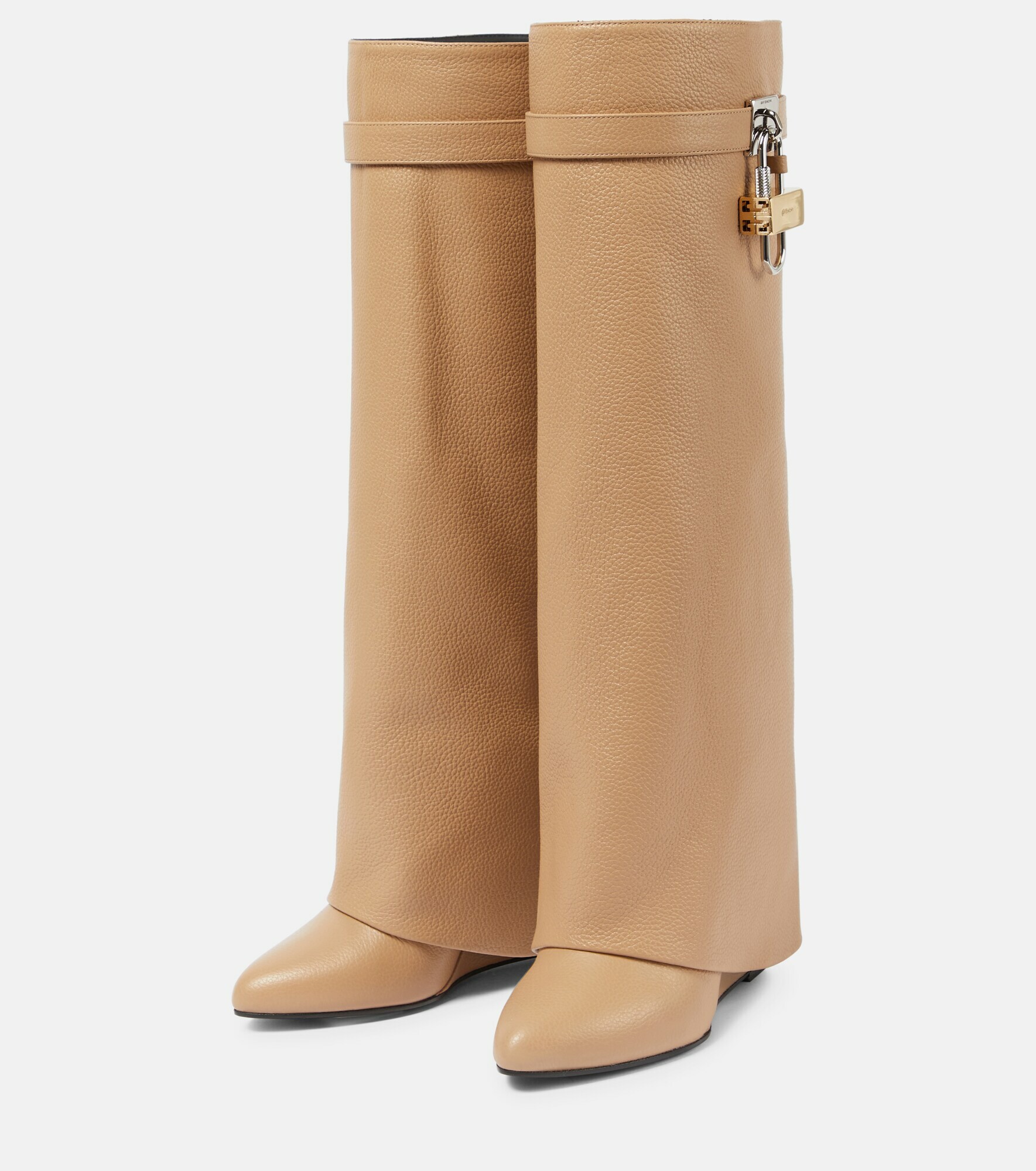 Givenchy - Shark Lock leather knee-high boots Givenchy