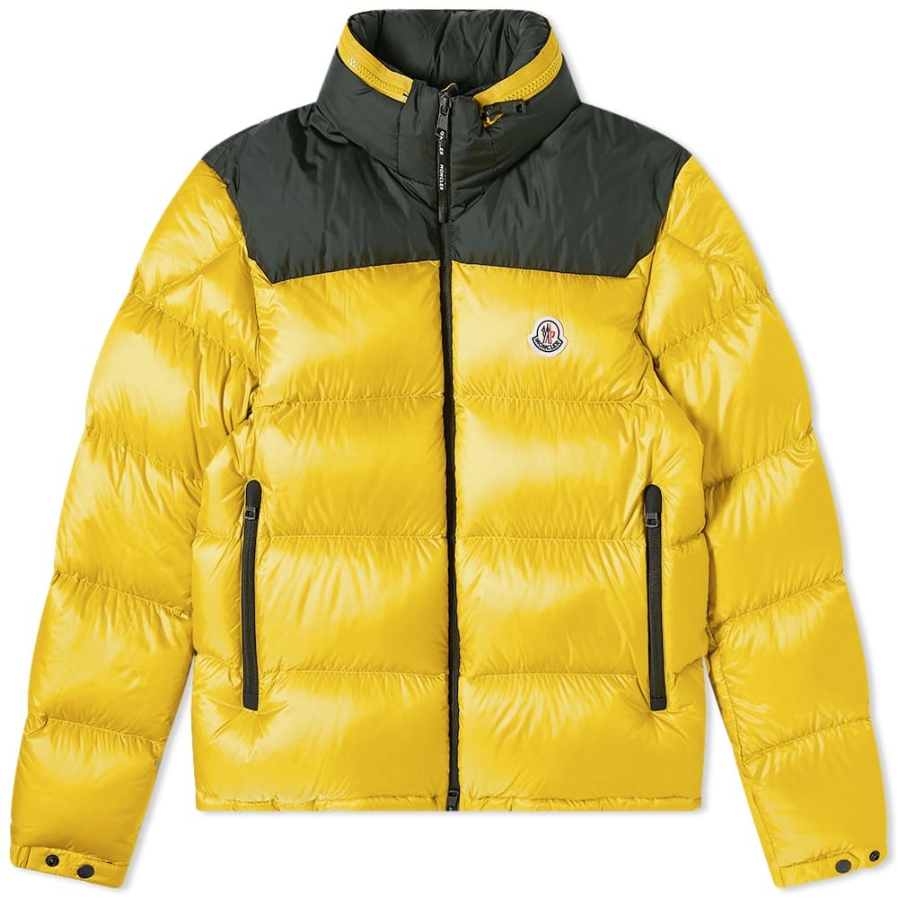 Moncler Men's Peuplier Contrast Yolk Jacket in Yellow/Black Moncler