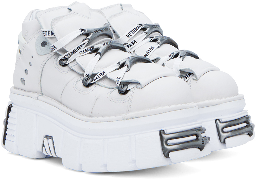 VETEMENTS White New Rock Edition Platform Sneakers Vetements