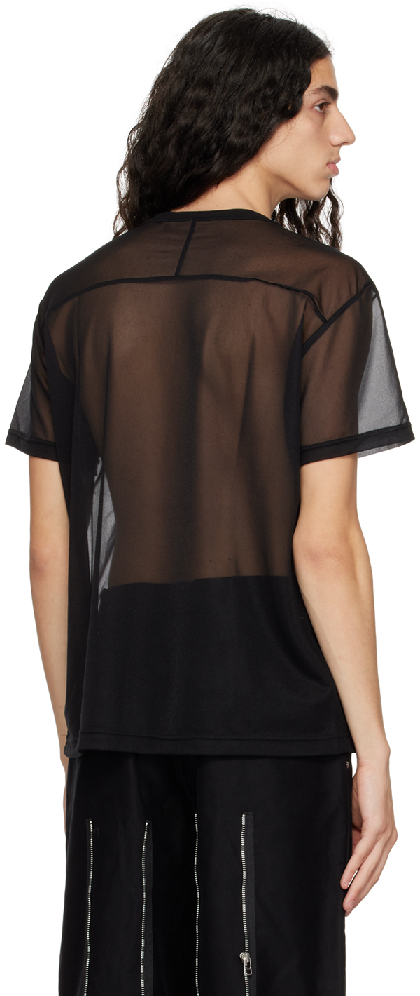 Johnlawrencesullivan Black Sheer T-Shirt Johnlawrencesullivan