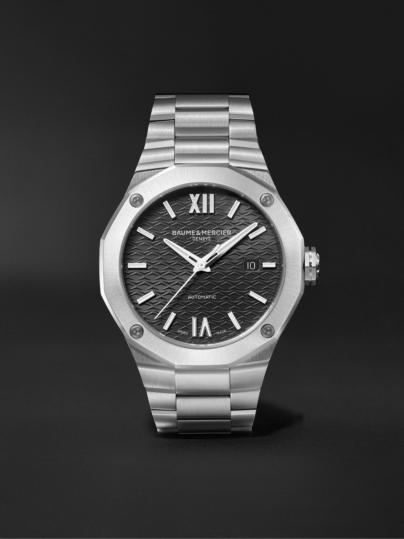 BAUME & MERCIER - Riviera Automatic 42mm Stainless Steel Watch, Ref. No ...