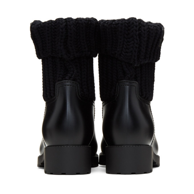 Moncler Black PVC Ginette Boots Moncler