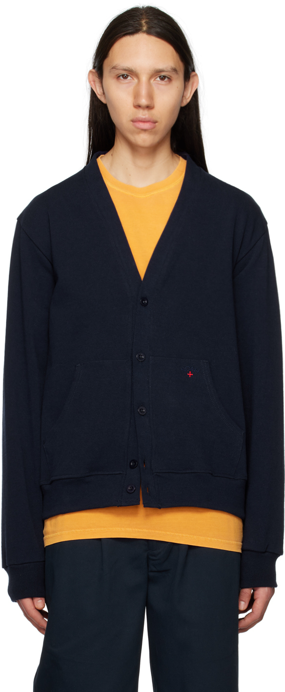 Noah Navy Rugby Cardigan Noah NYC
