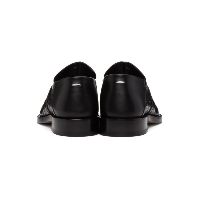 Maison Margiela Black Croc Tabi Loafers Maison Margiela