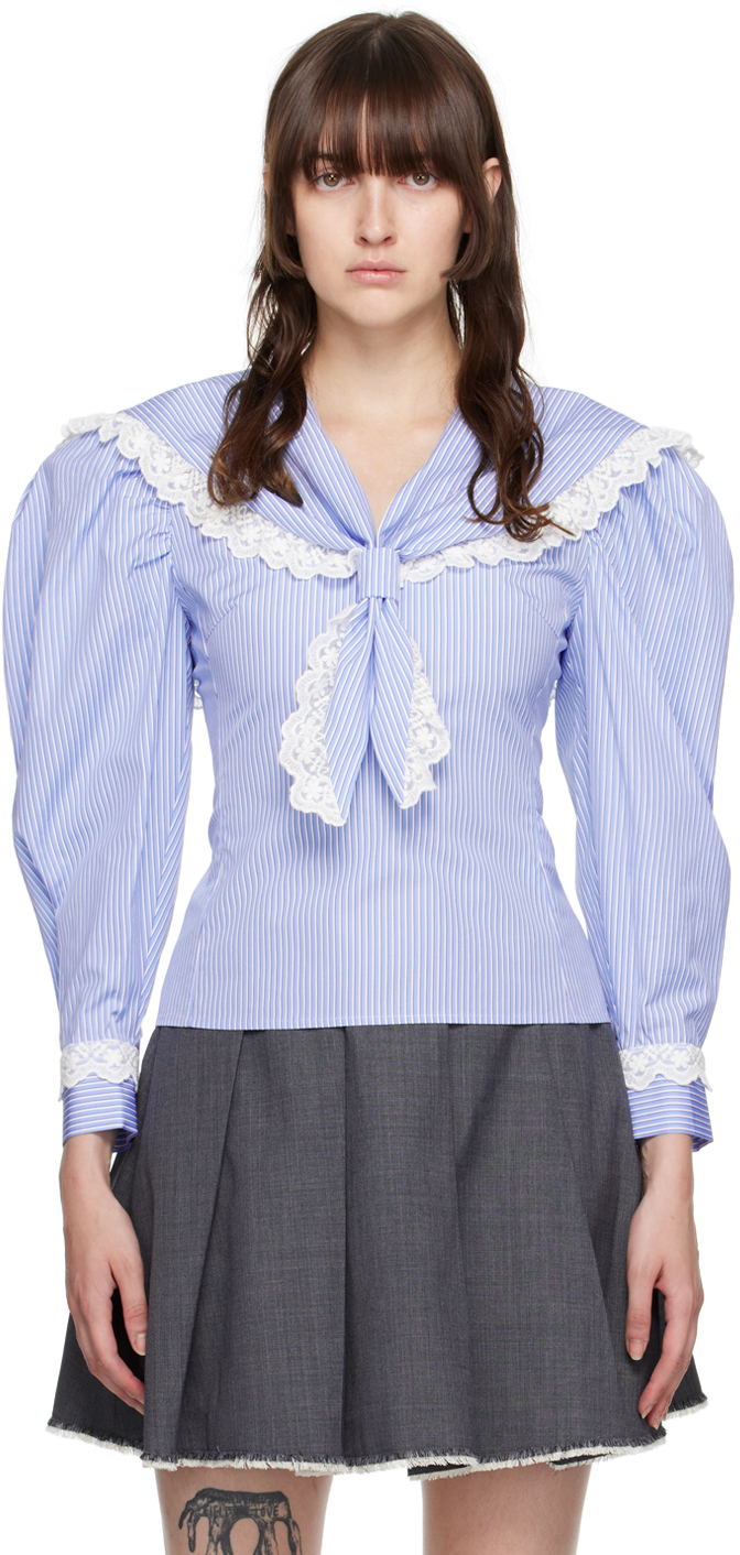 Shushu/Tong Blue Striped Blouse Shushu/Tong