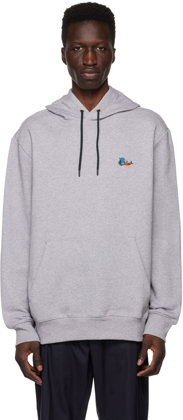 Paul Smith Gray Paint Splatter Hoodie Paul Smith