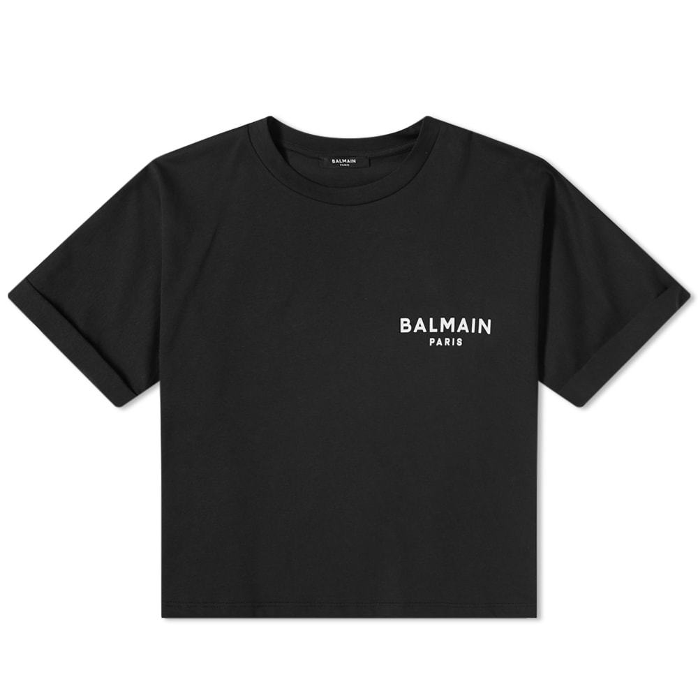 Balmain Small Logo Cropped Tee Balmain
