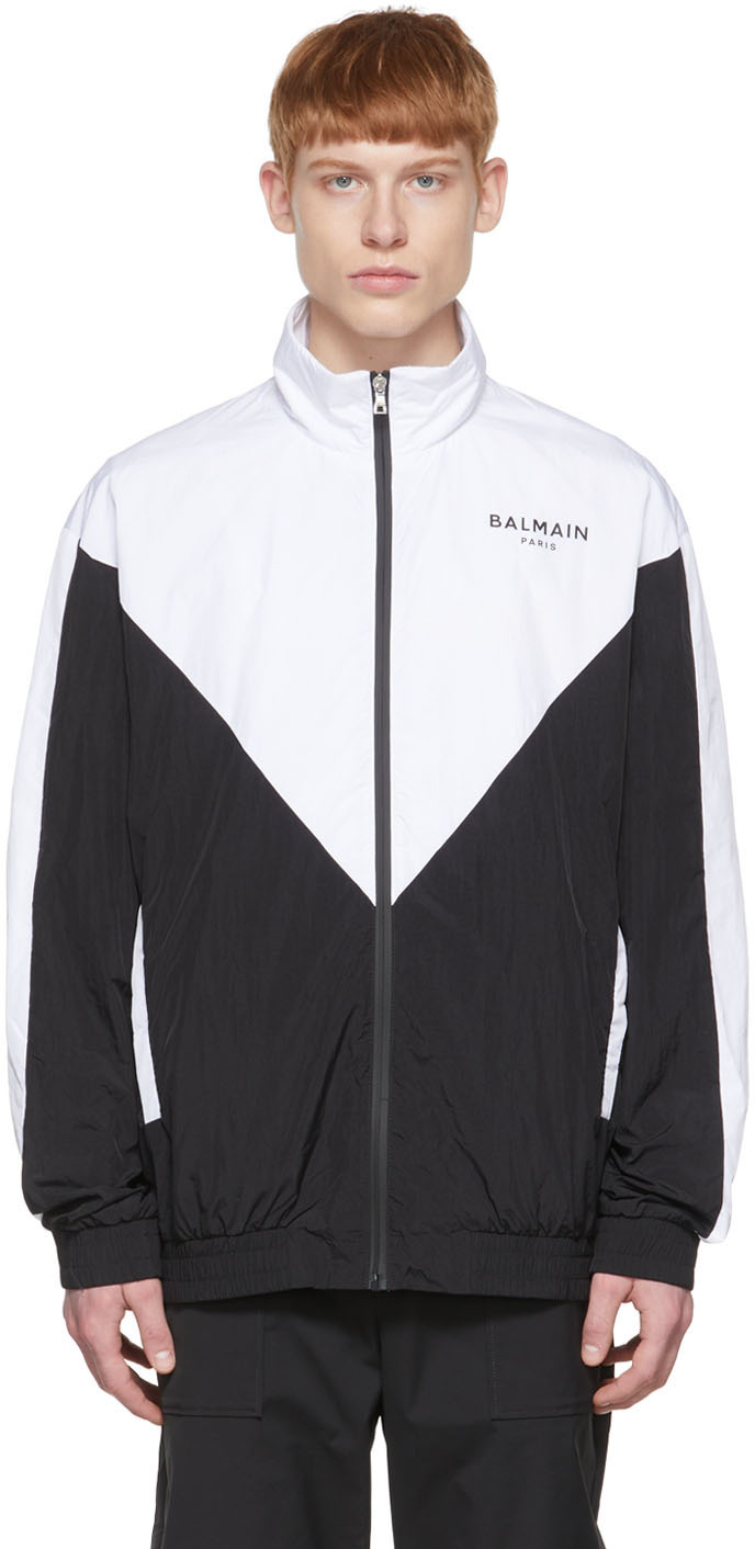 Balmain Black & White Nylon Jacket Balmain