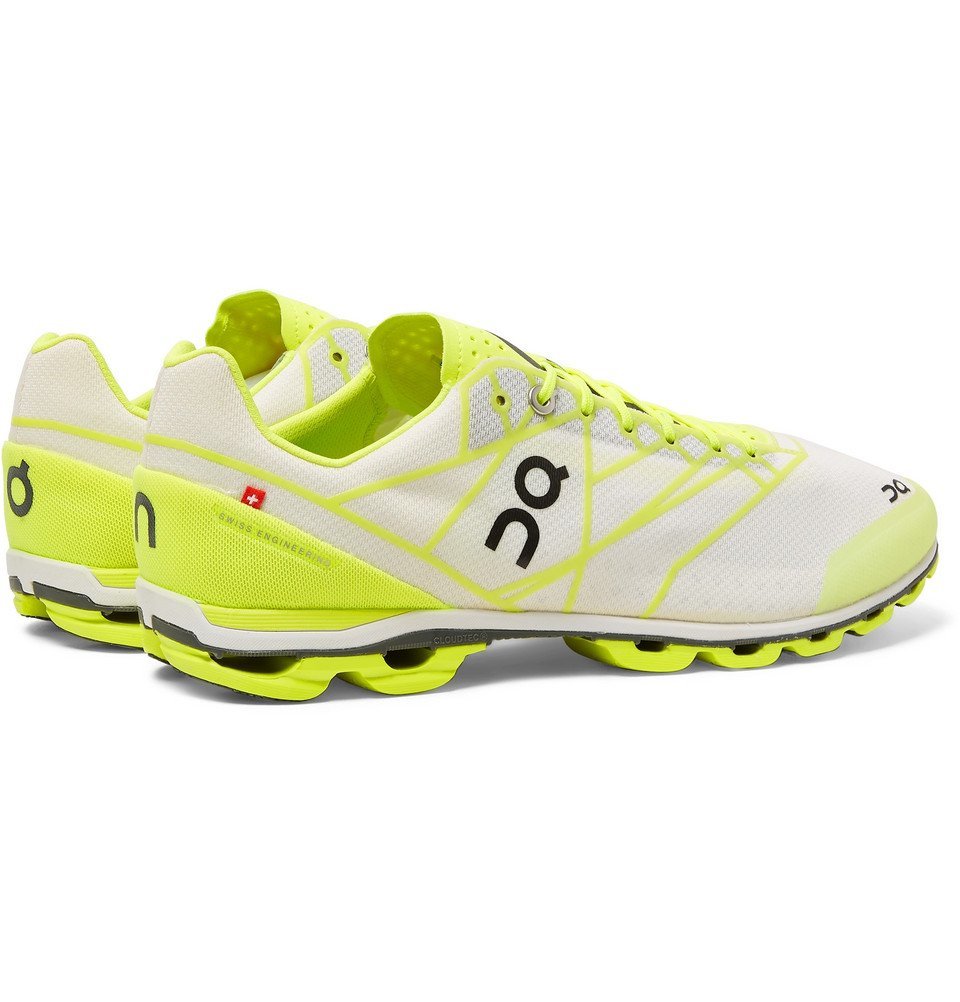 On - Cloudflash Rubber-Trimmed Mesh Sneakers - Yellow On