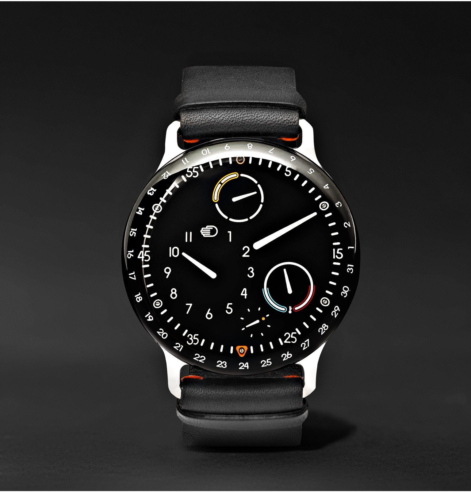 Ressence - Type 3 Mechanical 44mm Titanium and Leather Watch, Ref. No ...