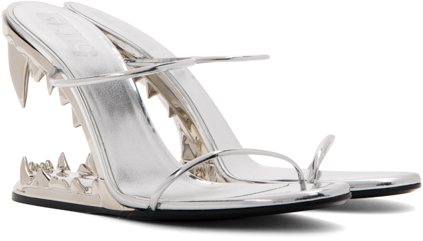 GCDS Silver Morso Heels GCDS