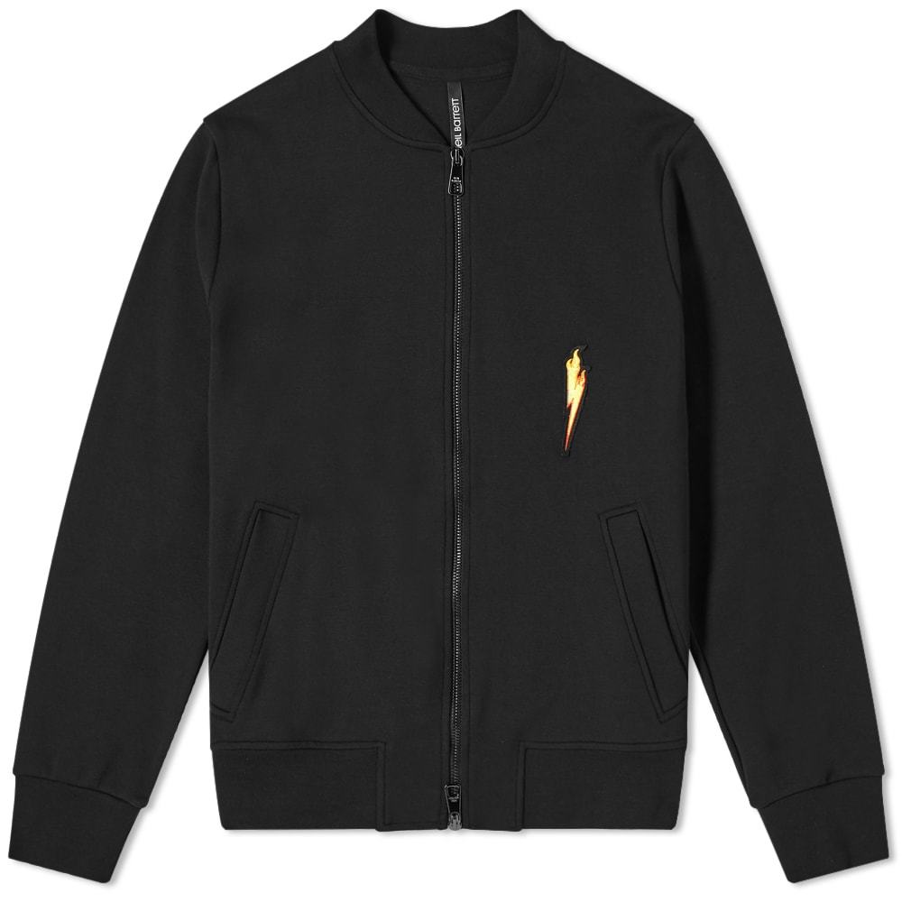 Neil Barrett Flame Lightning Bolt Zip Bomber Neil Barrett
