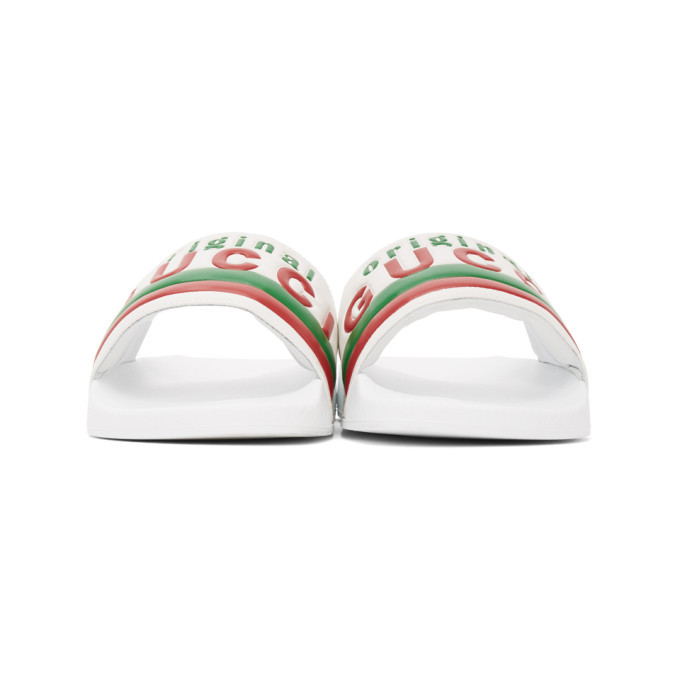 Gucci White Original Gucci Pool Slides Gucci