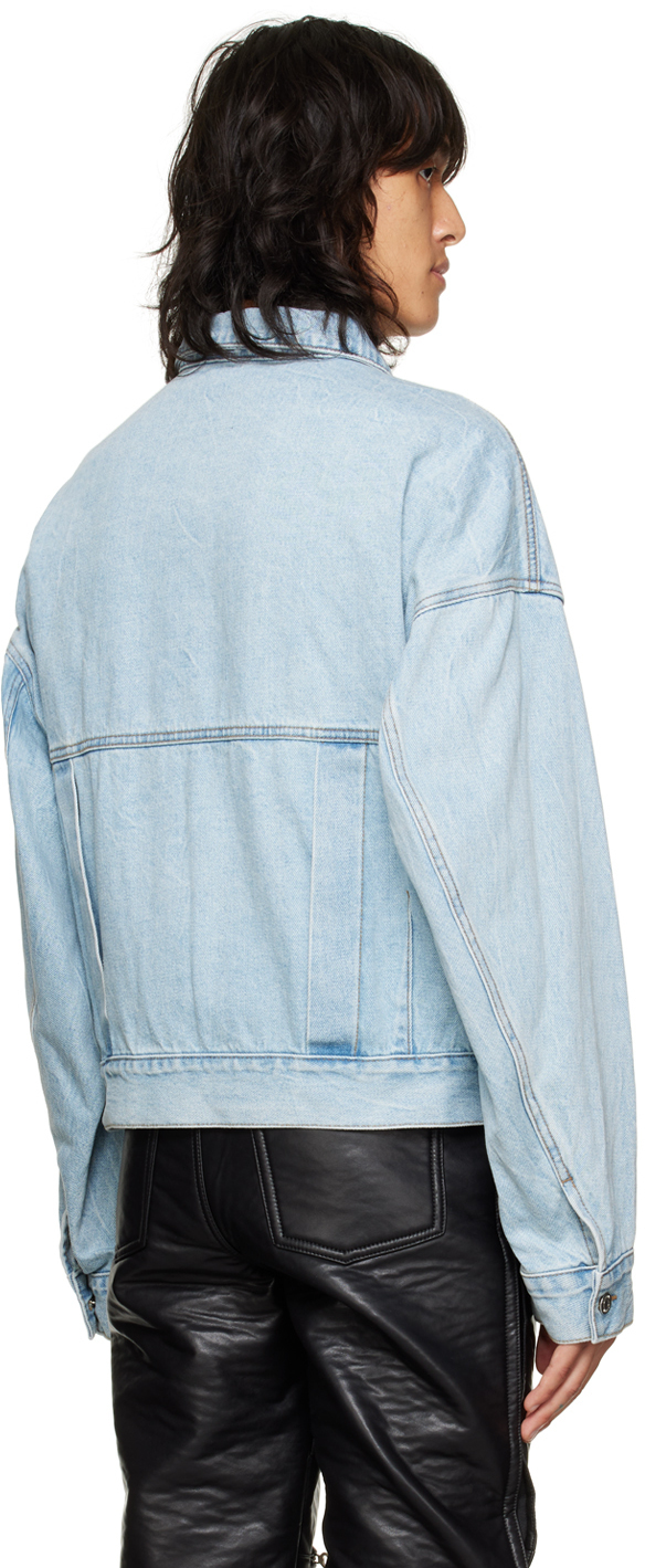 We11done Blue Faded Denim Jacket We11done