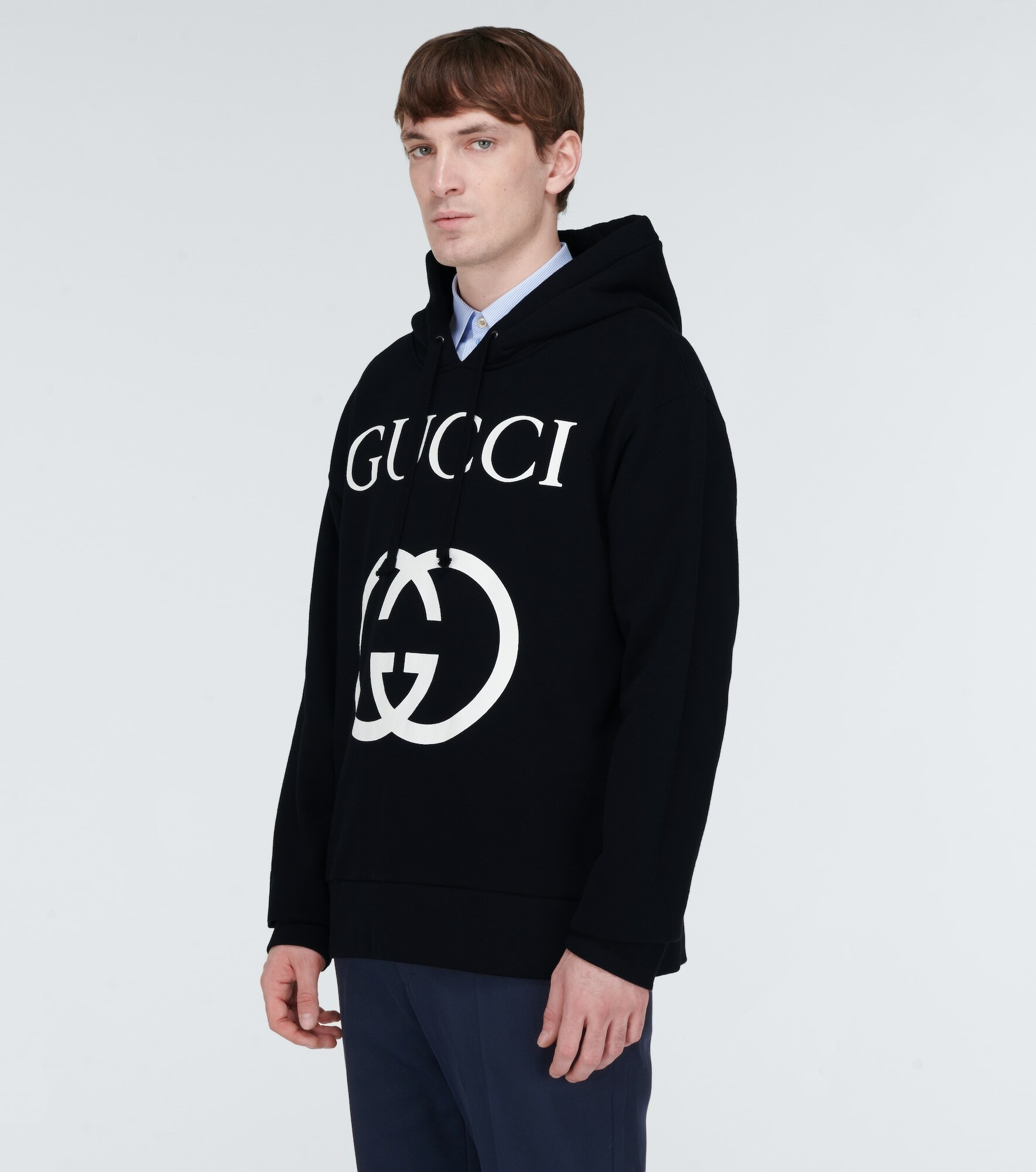 Gucci - Hooded sweatshirt with interlocking G Gucci