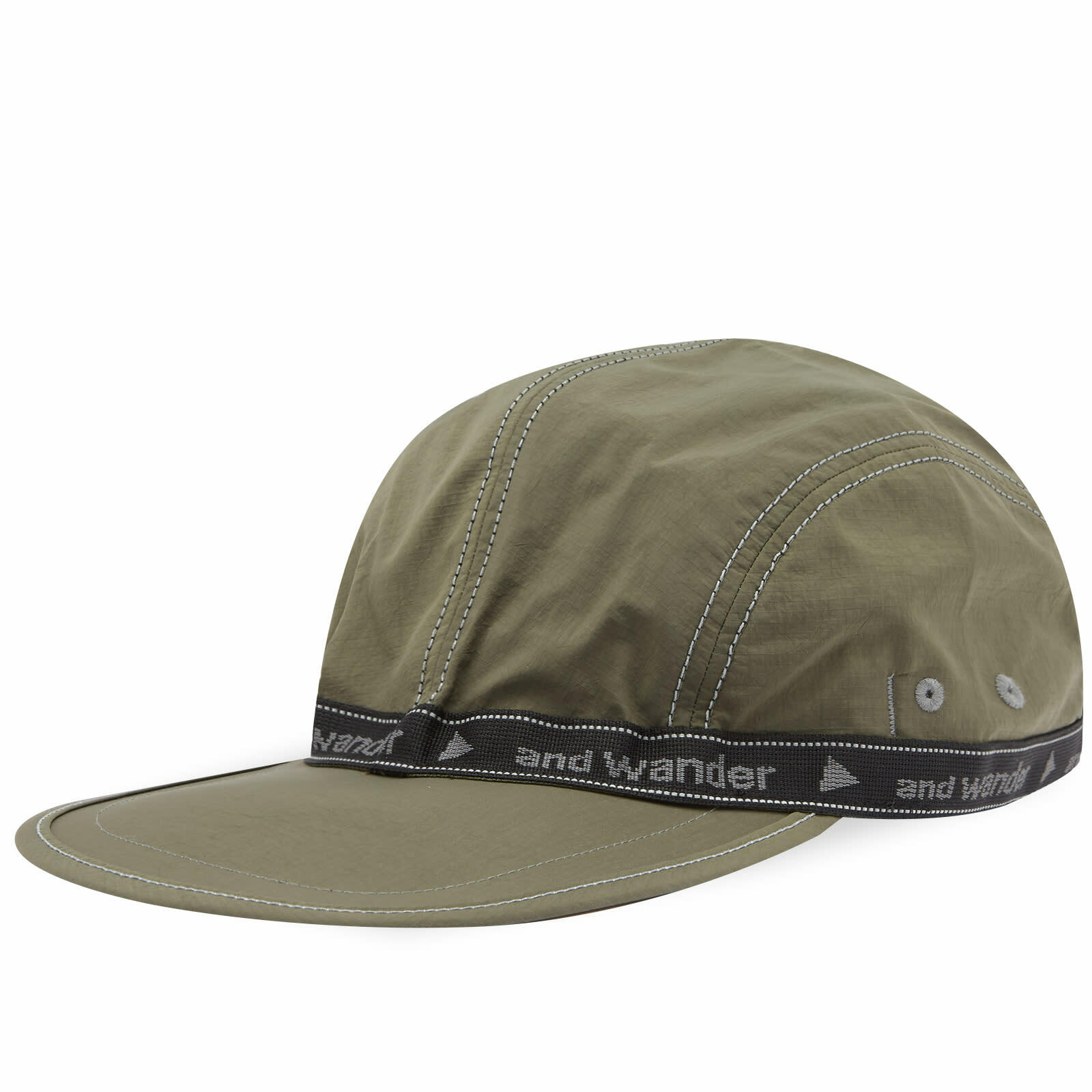 And Wander Men's JQ Tape Cap in Khaki and Wander