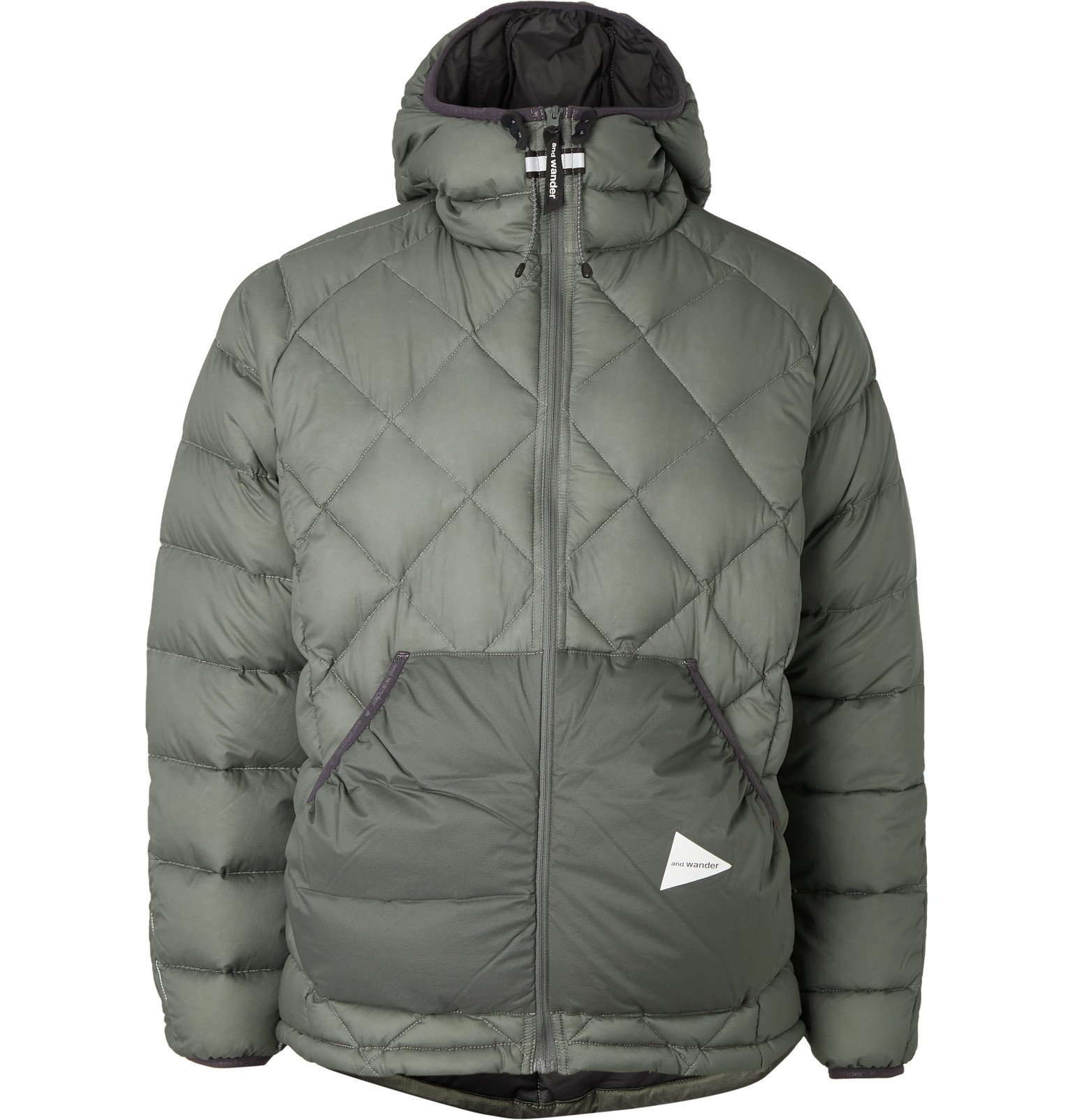 And Wander - Quilted Nylon Hooded Down Jacket - Green and Wander