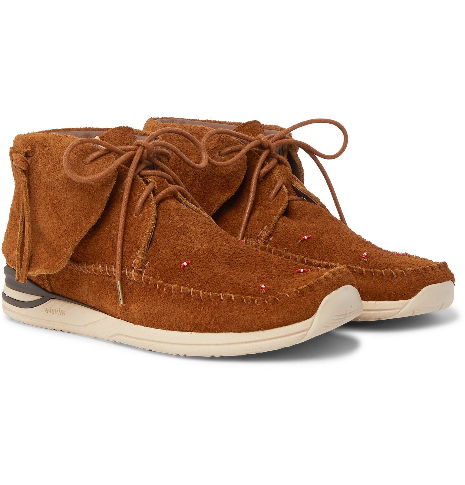 visvim - Lhamo-Folk Beaded Suede Boots - Brown Visvim