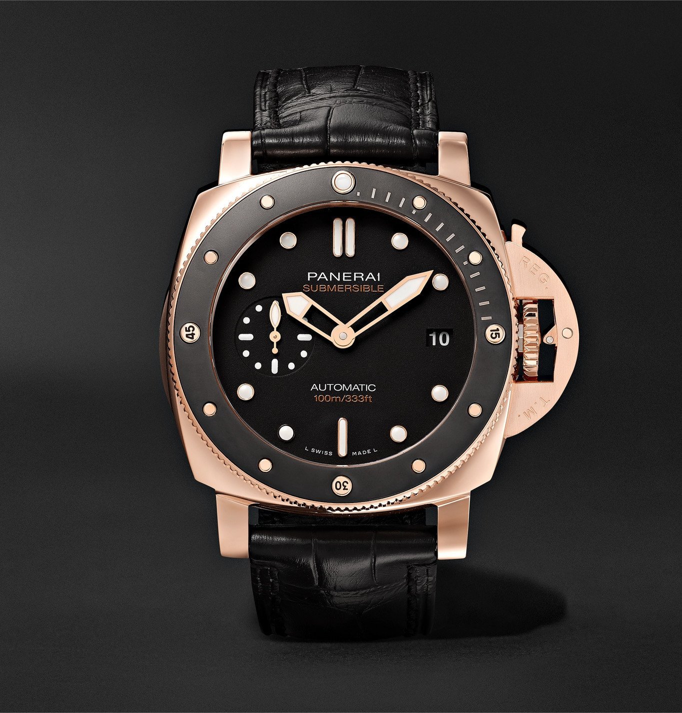 Panerai - Submersible Automatic 42mm Goldtech and Alligator Watch, Ref ...