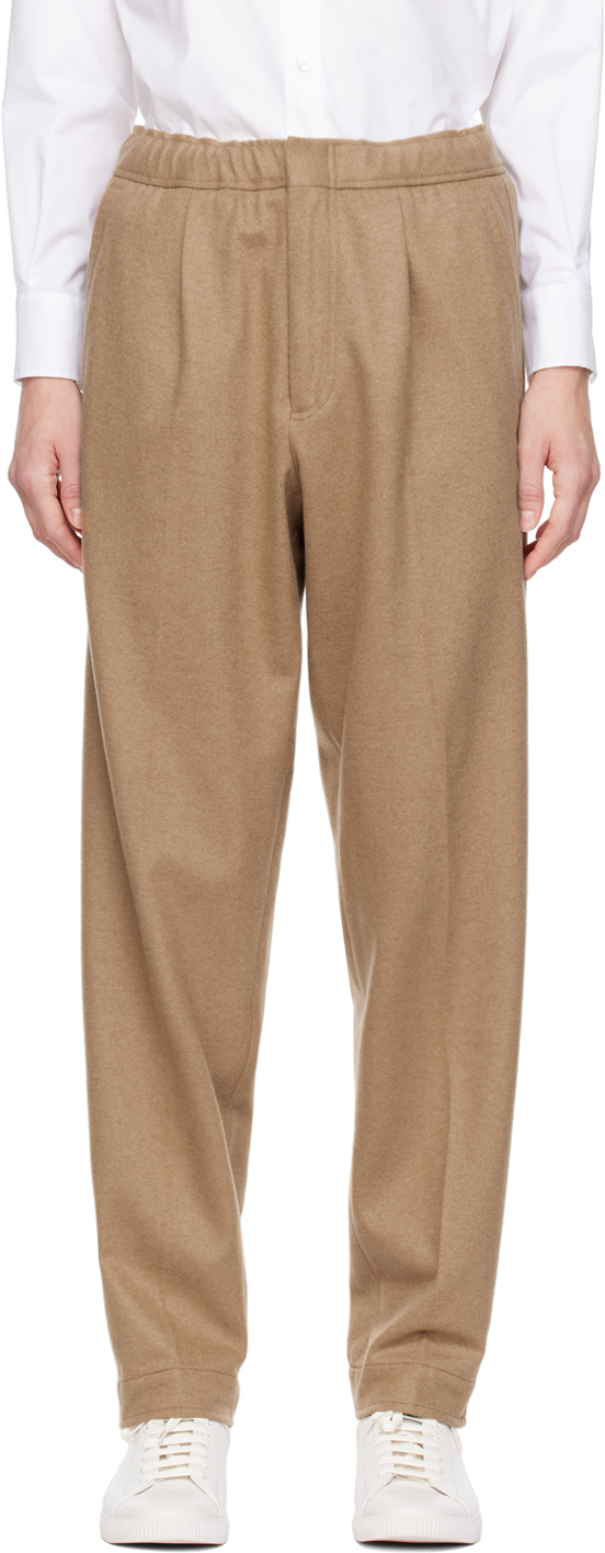 ZEGNA Tan Single Pleat Lounge Pants Zegna