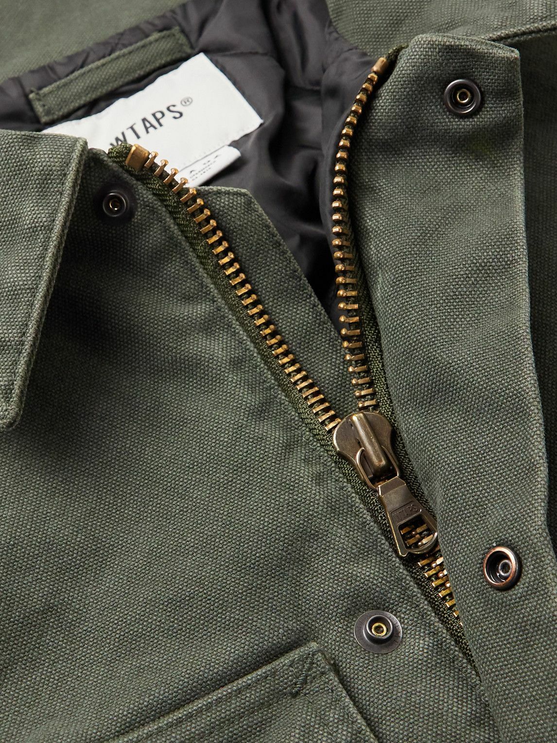 WTAPS - Mich Logo-Embroidered Cotton-Canvas Jacket - Green WTAPS