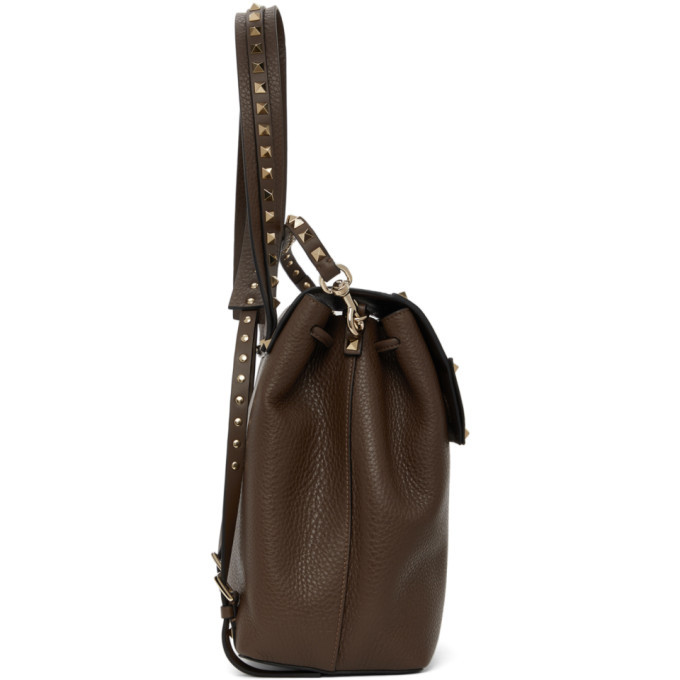 Valentino Brown Valentino Garavani Rockstud Backpack Valentino Garavani