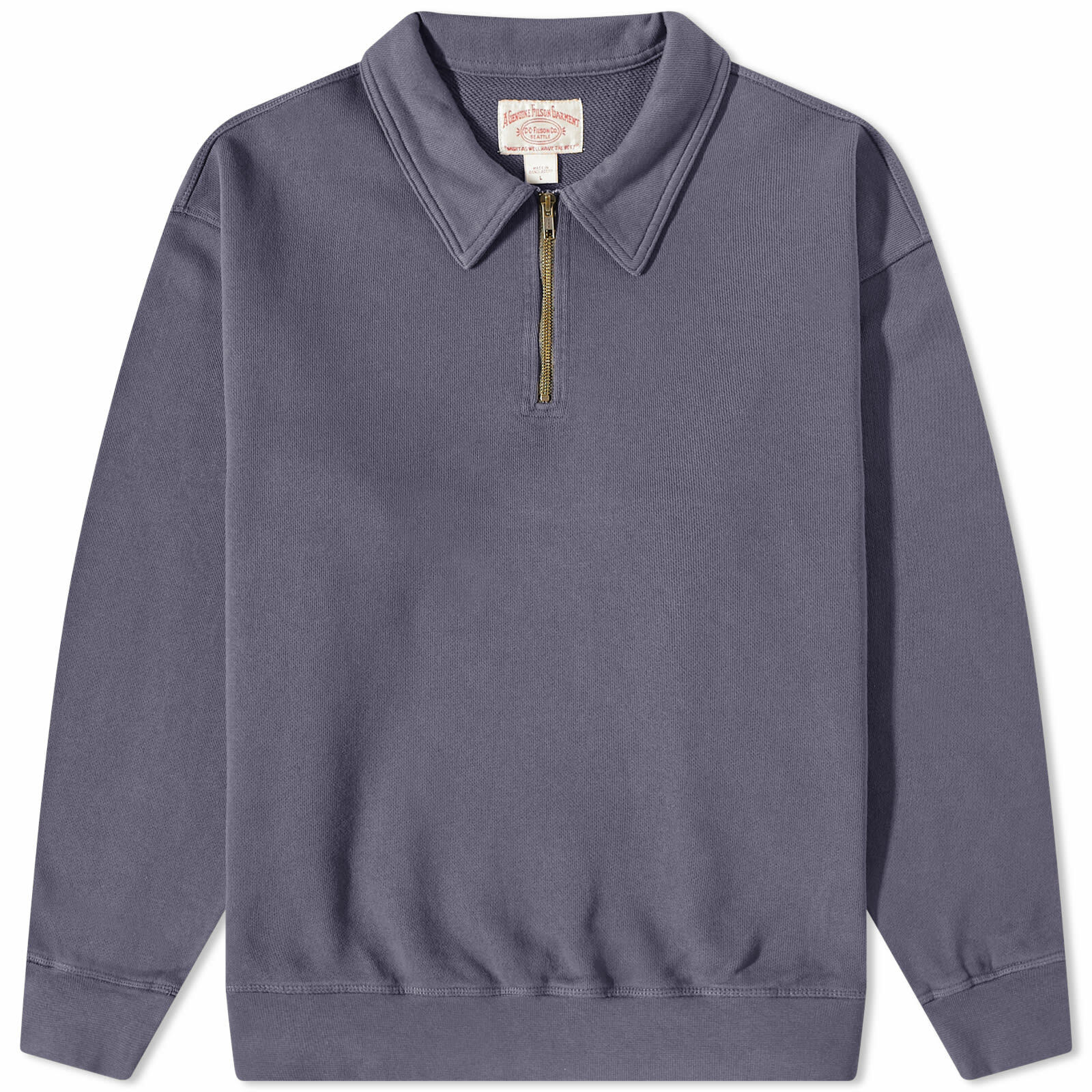 Filson Men's Training Quarter Zip Sweat in Harbour Blue Filson
