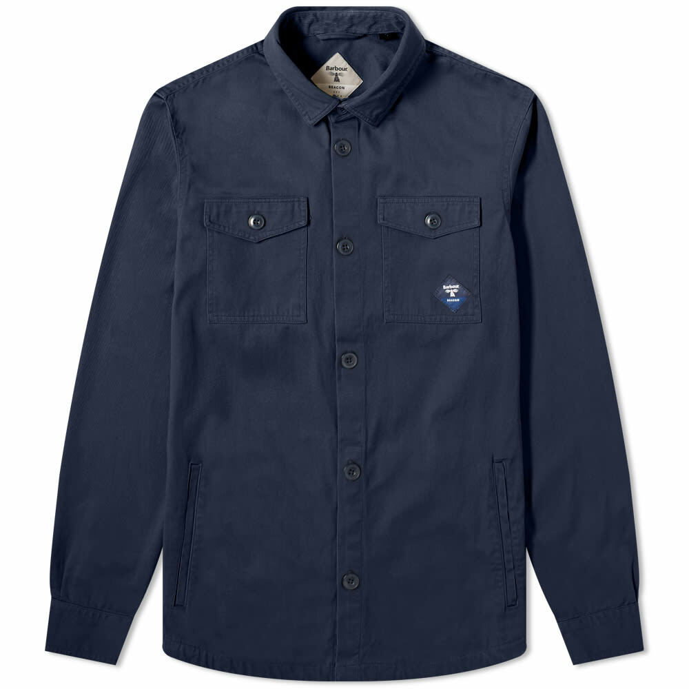 Barbour Men's Beacon Twill Overshirt in Navy Barbour