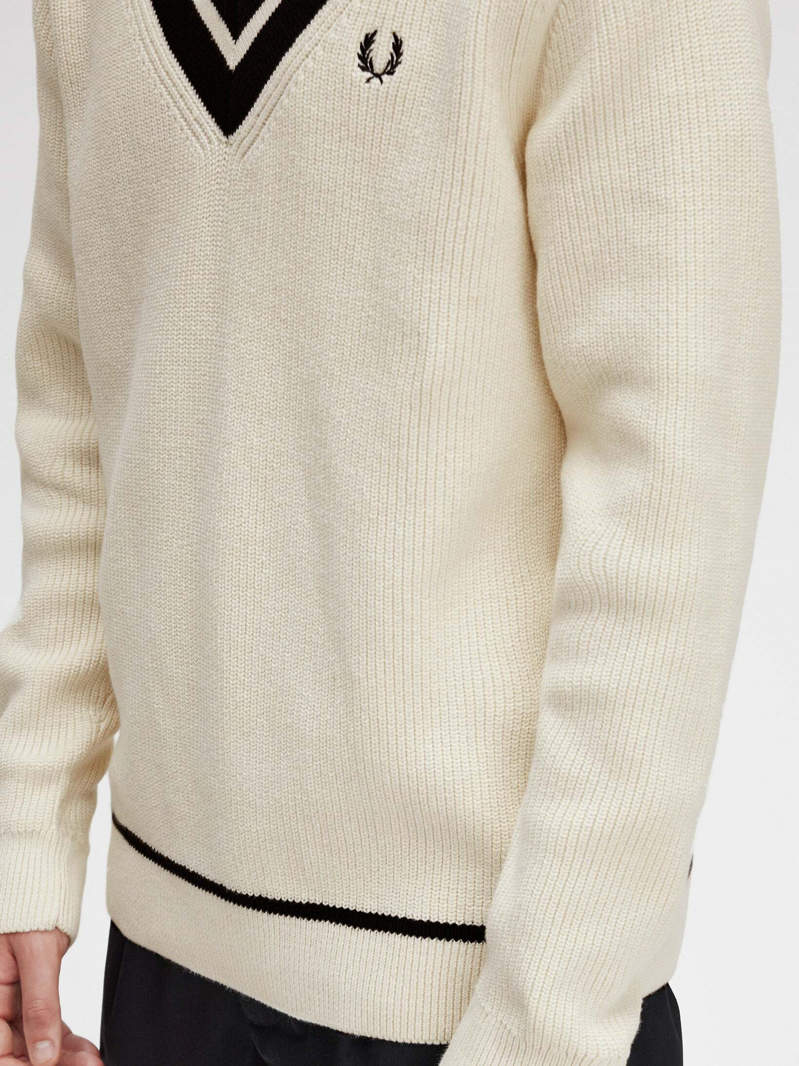 Fred Perry Sweater Beige Mens Fred Perry