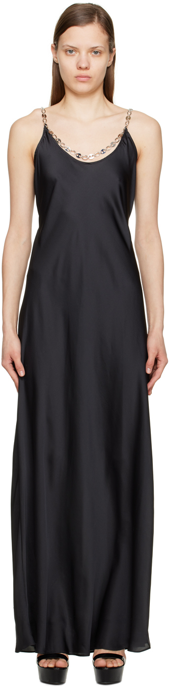 Paco Rabanne Black Anchor Chain Maxi Dress Paco Rabanne