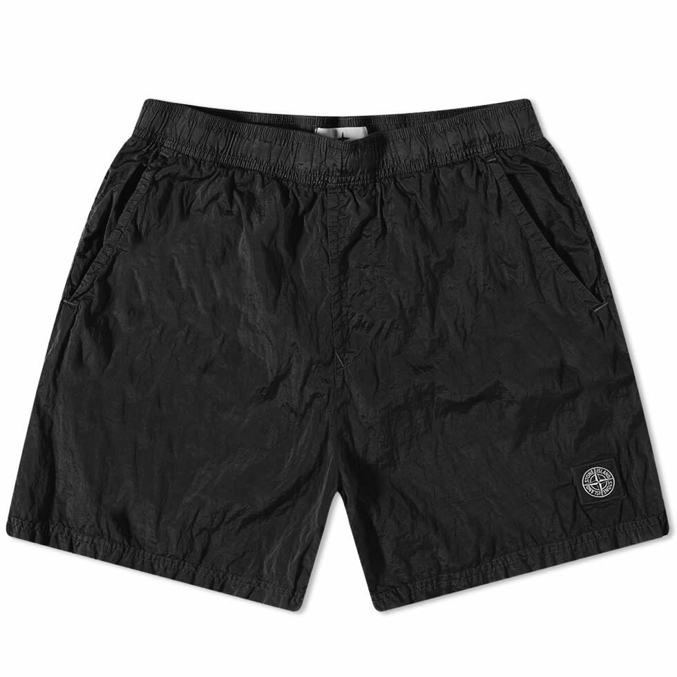 Stone Island Men's Nylon Metal Swim Short in Black Stone Island