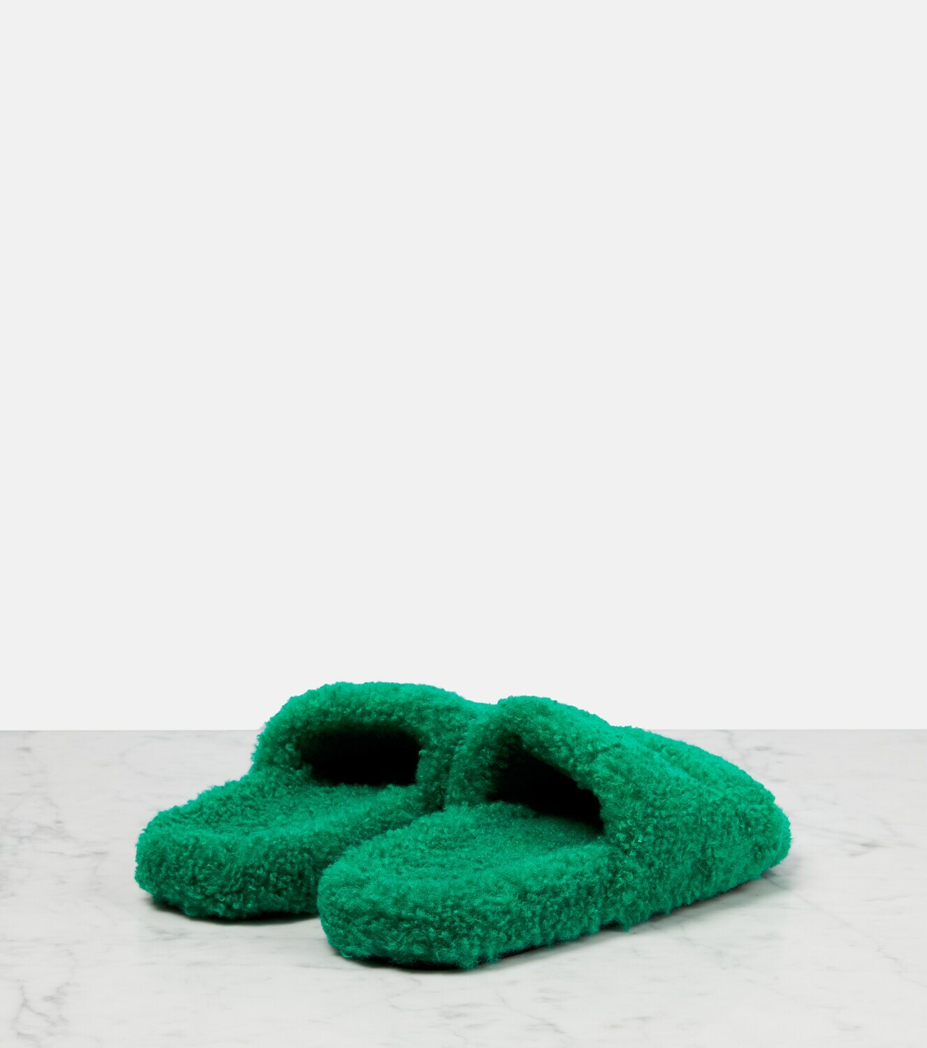 Balenciaga - Furry faux shearling slides Balenciaga