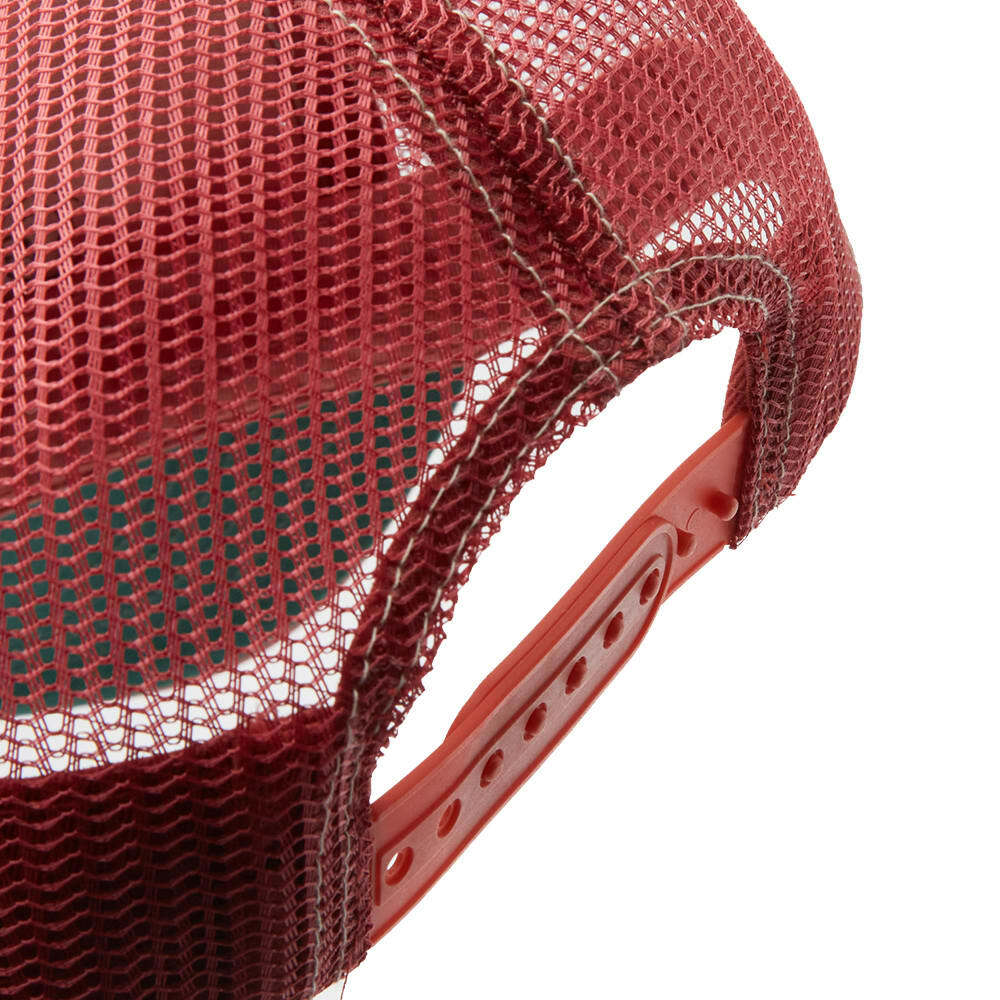 RRL Men's Mesh Logo Trucker Hat in Faded Red RRL
