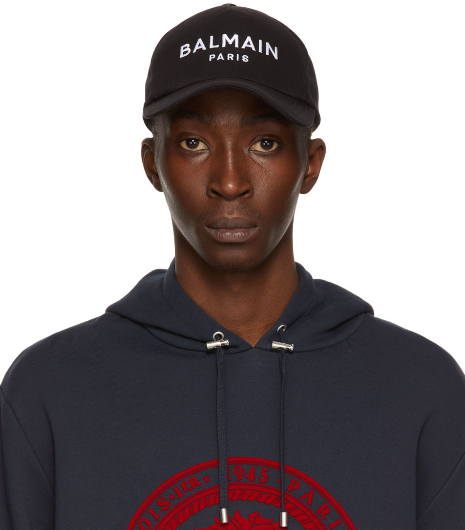 Balmain Black Logo Cap Balmain
