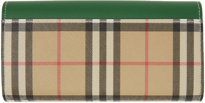 Burberry Green Check Halton Wallet Burberry