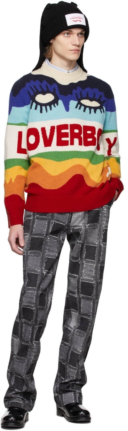 Charles Jeffrey Loverboy Multicolor Rainbow Eyes Logo Sweater Charles ...