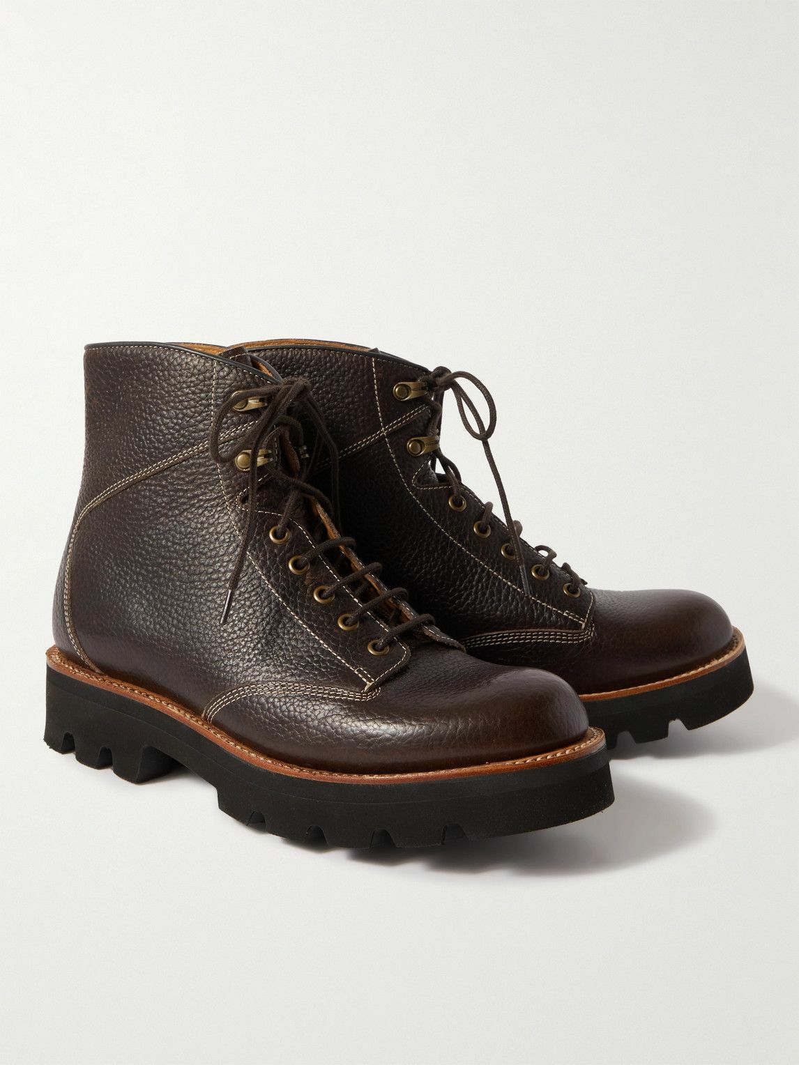 Grenson - Emmett Full-Grain Leather Boots - Brown Grenson