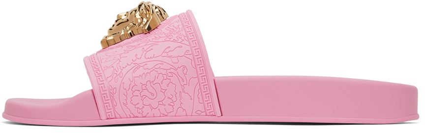 Versace Pink Palazzo Slides Versace