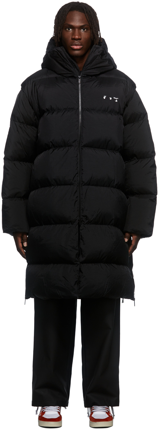 Off-White Black Long Puffer Jacket Off-White