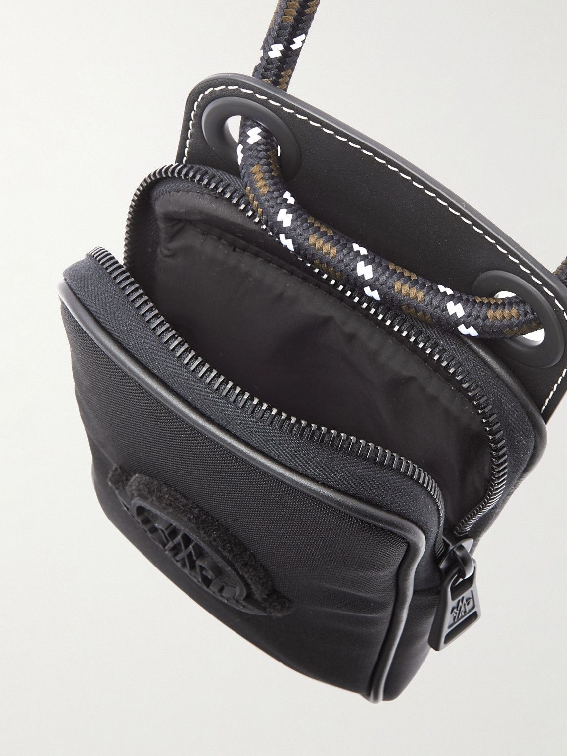 Moncler - Logo-Appliquéd Canvas and Mesh Phone Pouch with Lanyard Moncler