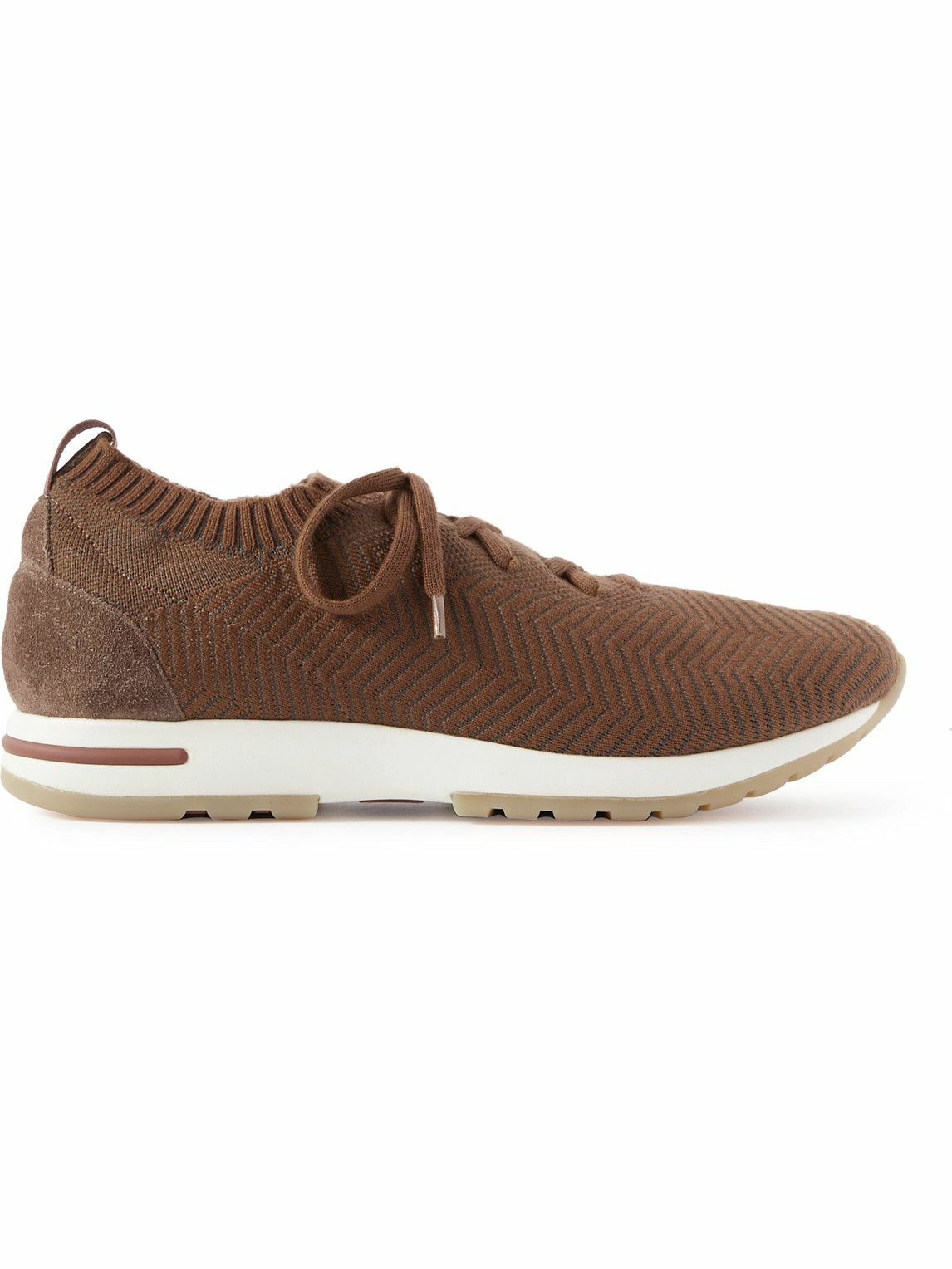 Loro Piana - 360 Flexy Walk Stretch-Knit Slip-On Sneakers - Brown Loro ...