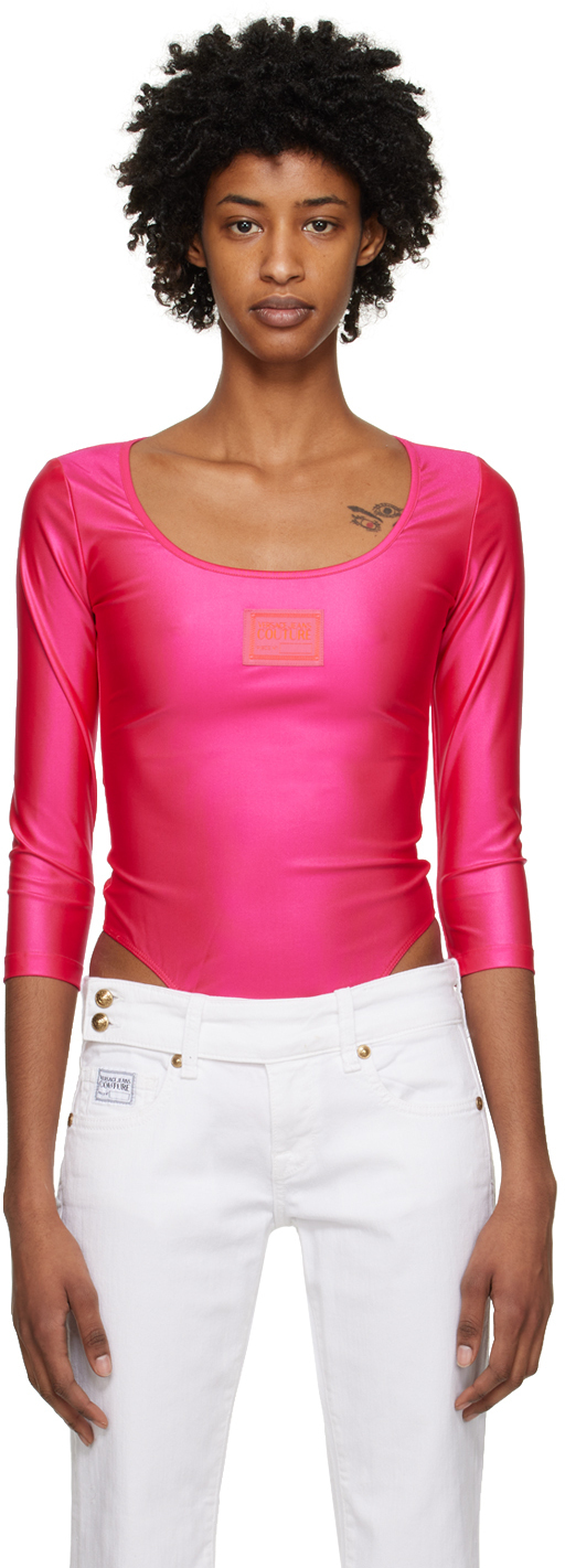 Versace Jeans Couture Pink Patch Bodysuit Versace