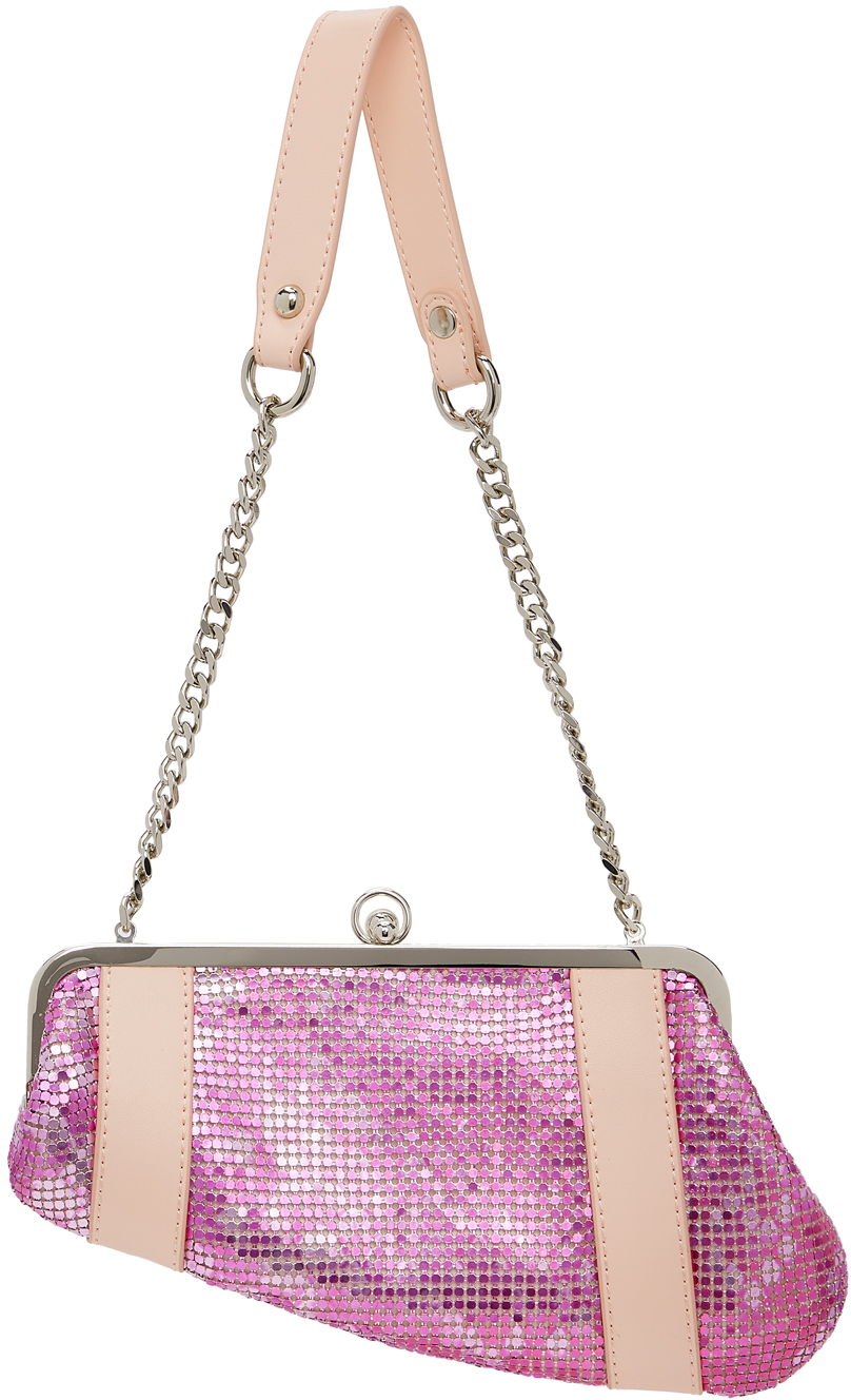 Poster Girl SSENSE Exclusive Pink Chainmail Serpent Bag Poster Girl