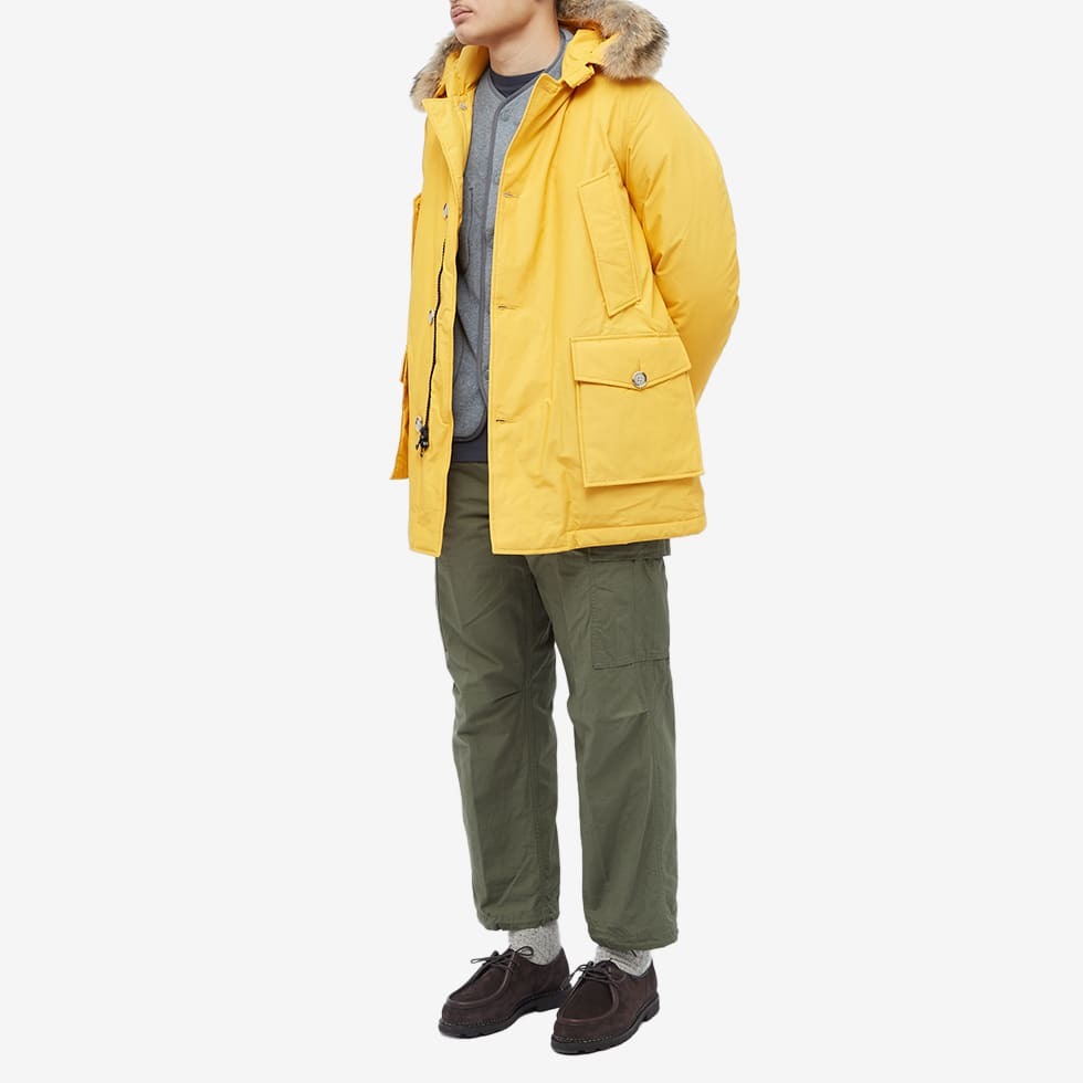 Woolrich Men's Artic Parka Jacket DF in Burnt Yellow Woolrich