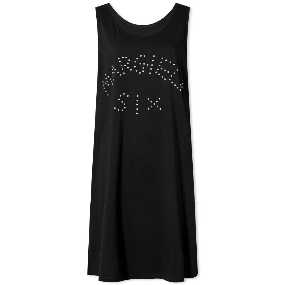 MM6 Maison Margiela Women's Stud Logo Vest Dress in Black MM6 Maison ...