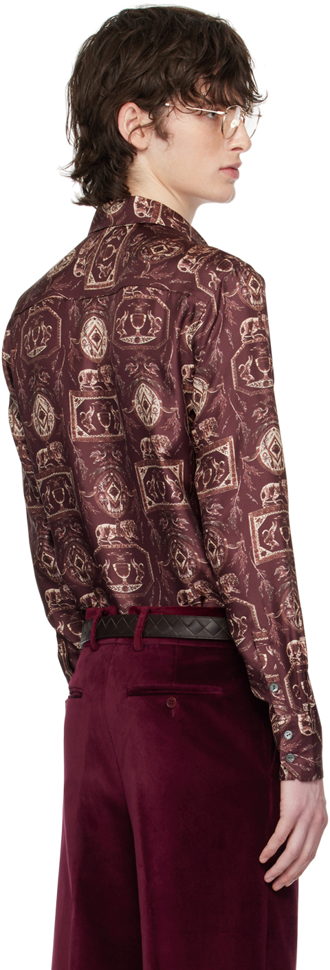 73 LONDON Burgundy Button Shirt
