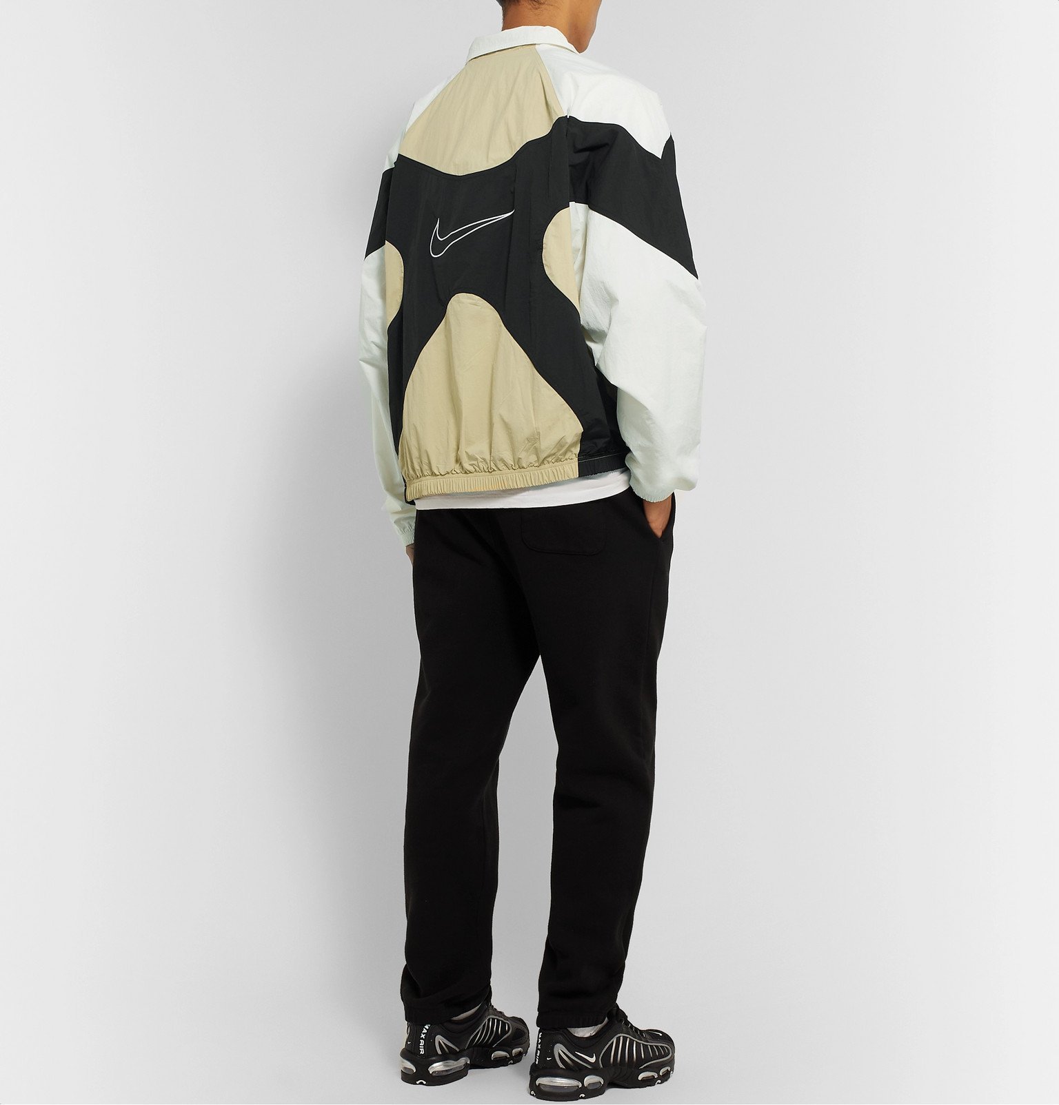 Nike - Logo-Embroidered Colour-Block Shell Jacket - Neutrals Nike