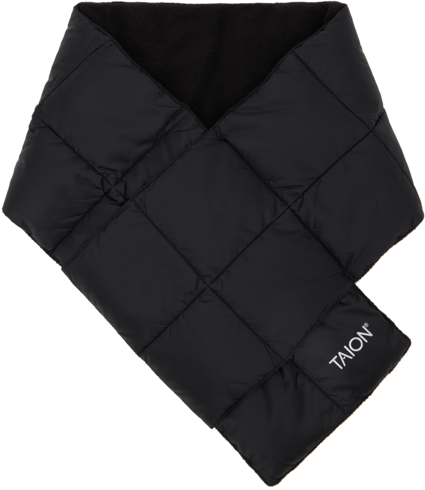 TAION Black Basic Down Scarf Taion Extra