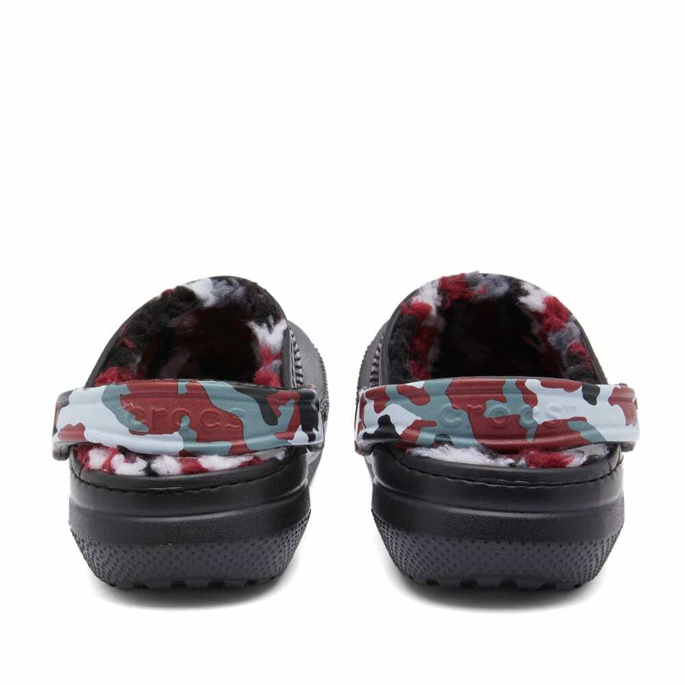 Crocs Classic Lined Camo Clog in Black/Red Crocs